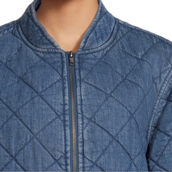 Time and Tru | Jackets & Coats | Nwt Quilted Denim Bomber Jacket With ...